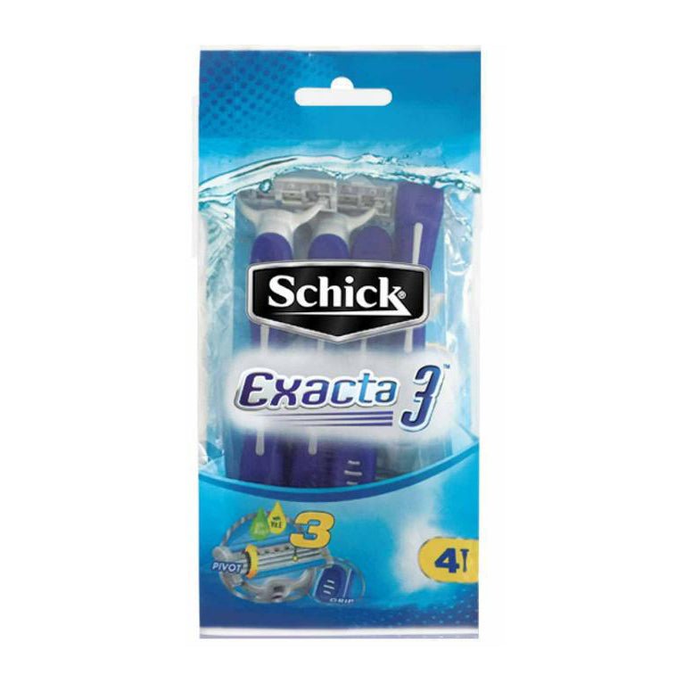Schick Exacta 3 Men Razors – 4Pcs